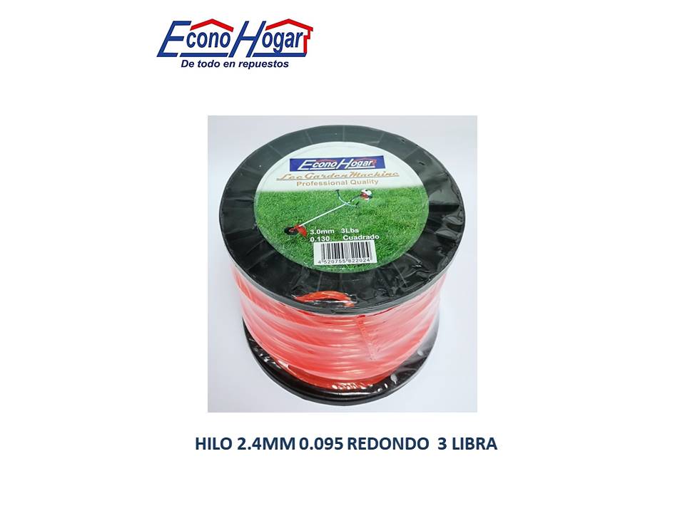ROLLO HILO REDONDO 0.095 2.4MM 3 LIBRA | EconoHogar