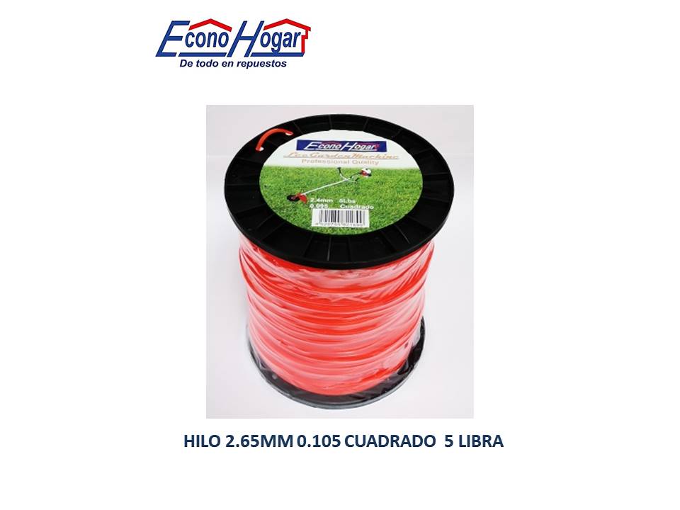 ROLLO HILO CUADRADO 0.105 2.65MM 5 LIBRA | EconoHogar