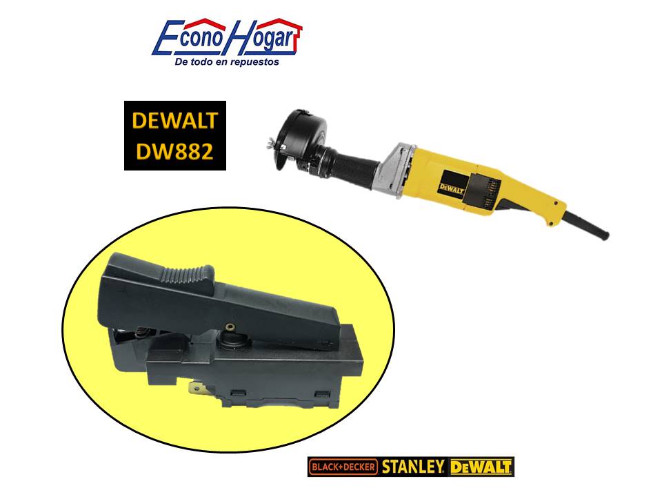 SWITCH ESMERIL RECTA 6" DEWALT DW882 | EconoHogar