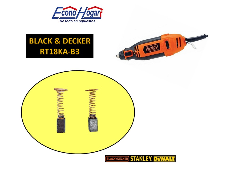 BROCHA CARBON TRIMMER BLACK & DECKER RT18KA-B3 | EconoHogar