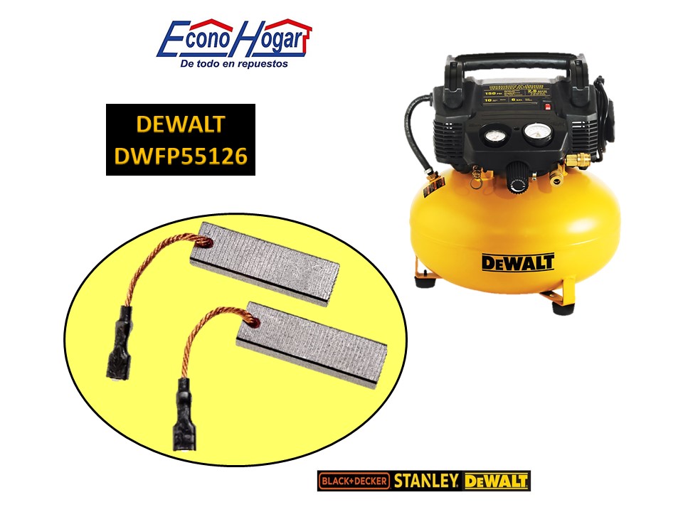 BROCHA CARBON COMPRESOR DE AIRE DEWALT DWFP55126 | EconoHogar