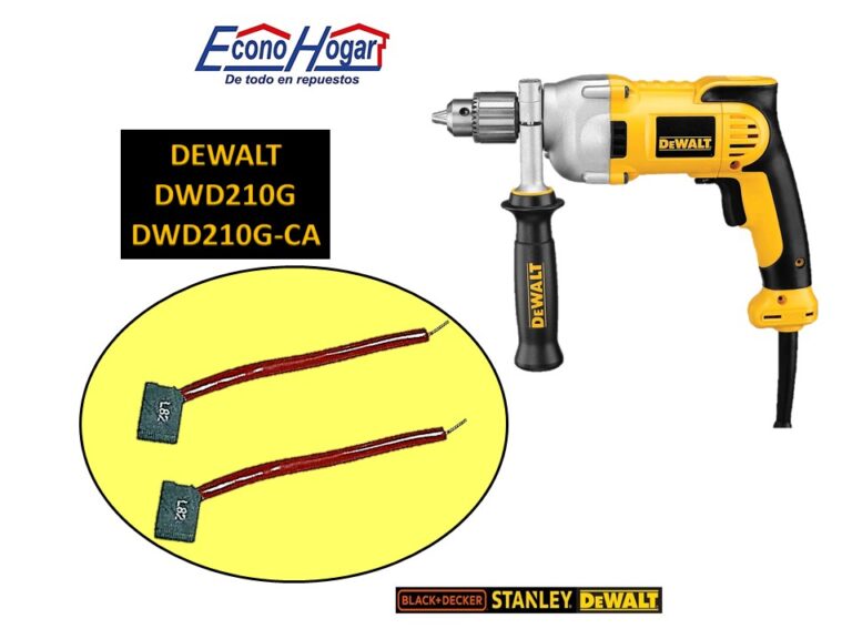 BROCHA CARBON TALADRO PERCUTOR 1/2 DEWALT DWD210G ; "DWD210G-CA ...
